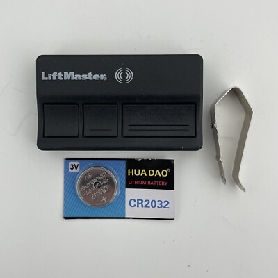 OEM Liftmaster 373LM 3 Button Garage Door Remote Control w/Visor Clip ...