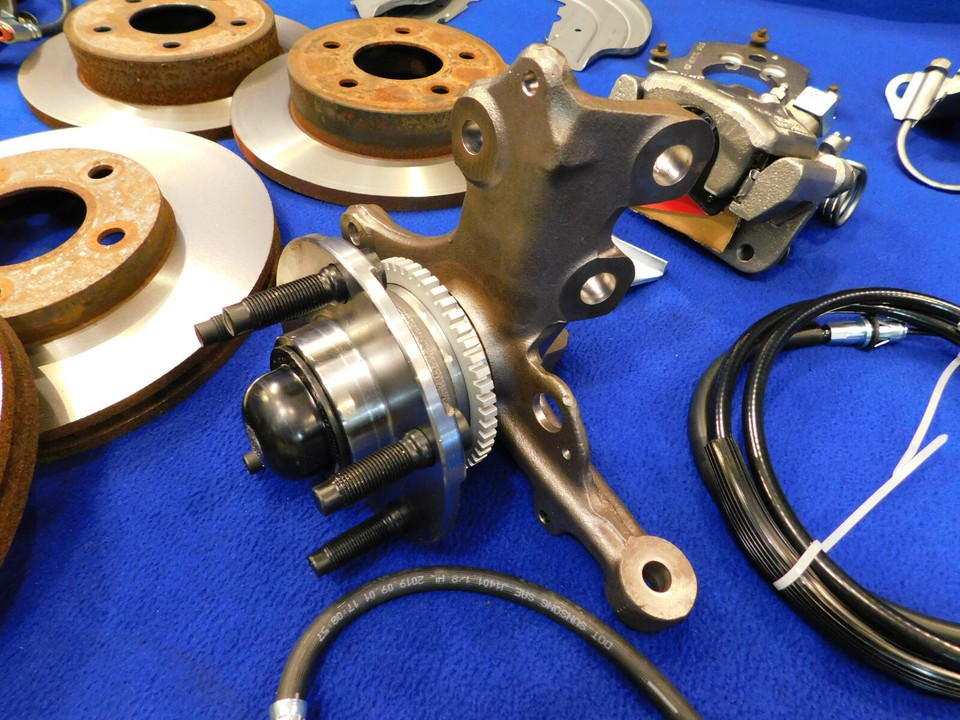 OE MUSTANG 5 LUG FRONT & REAR DISC BRAKE CONVERSION KIT 87 88 89 90 91 ...