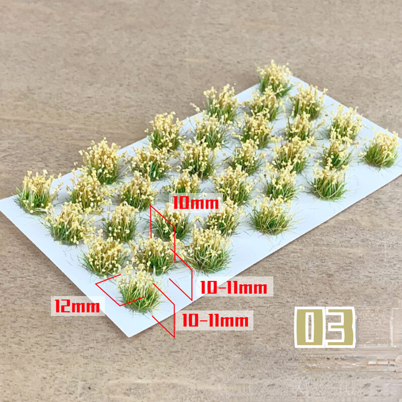 HO/O 1:87 Scale kit Dollhouse Miniature Model Railway Flower Tufts ...