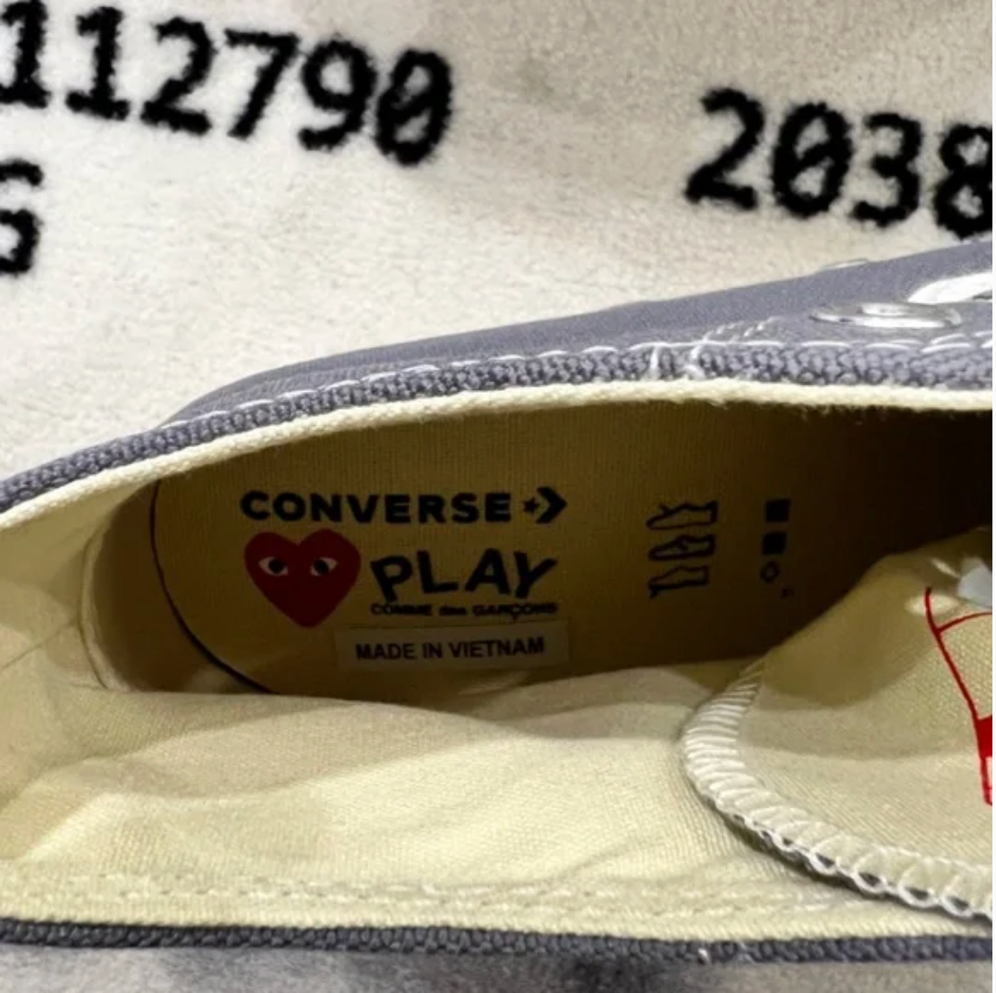 Converse X Comme Des Garcons Gray Black Heart Logo High Top Sneakers ...