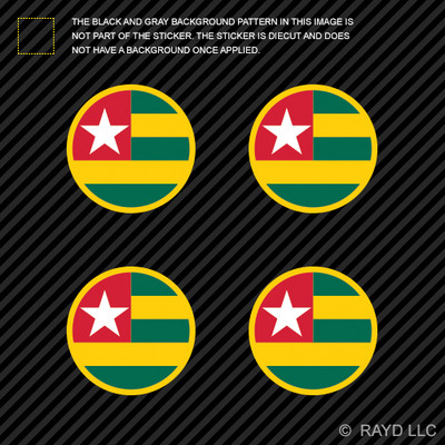 (4x) 1.5" Togolese Air Force Air Guard Roundel Sticker Die Cut FAT Togo ...