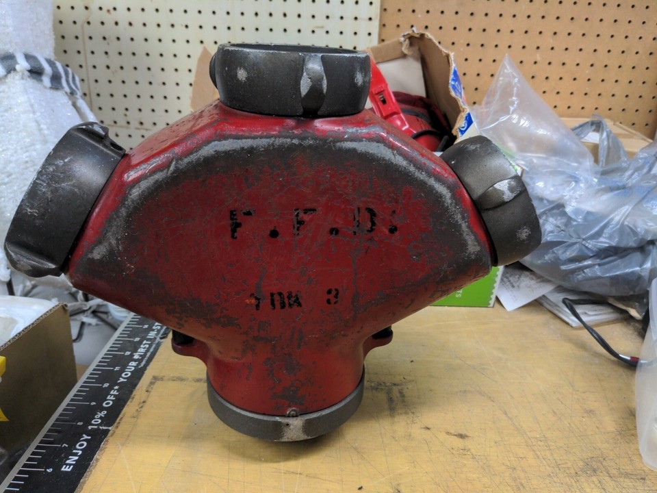 Akron Brass Siamese Clapper Valve Three 3 1/2 Nh X 2.5 1256 Morning ...