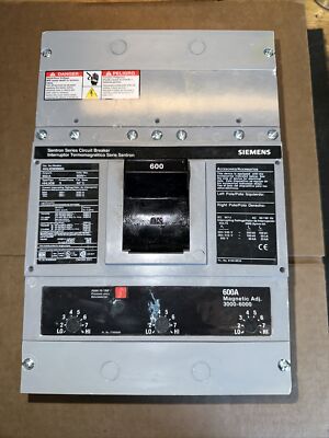 HHLXD63B600 Siemens Circuit Breaker New Pull Out 3 Pole 600 Amp | eBay