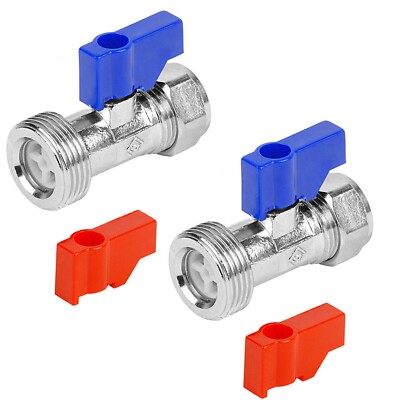 Valve Tap Washing Machine Dishwasher Straight Non Return Tap 3/4" 15mm ...