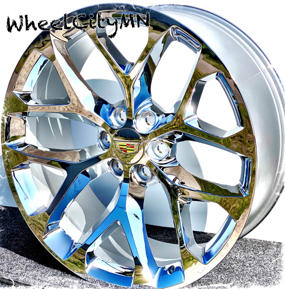 22" Chrome Snowflake SFO 5668 Replica Wheels fits Cadillac Escalade 6x5 ...