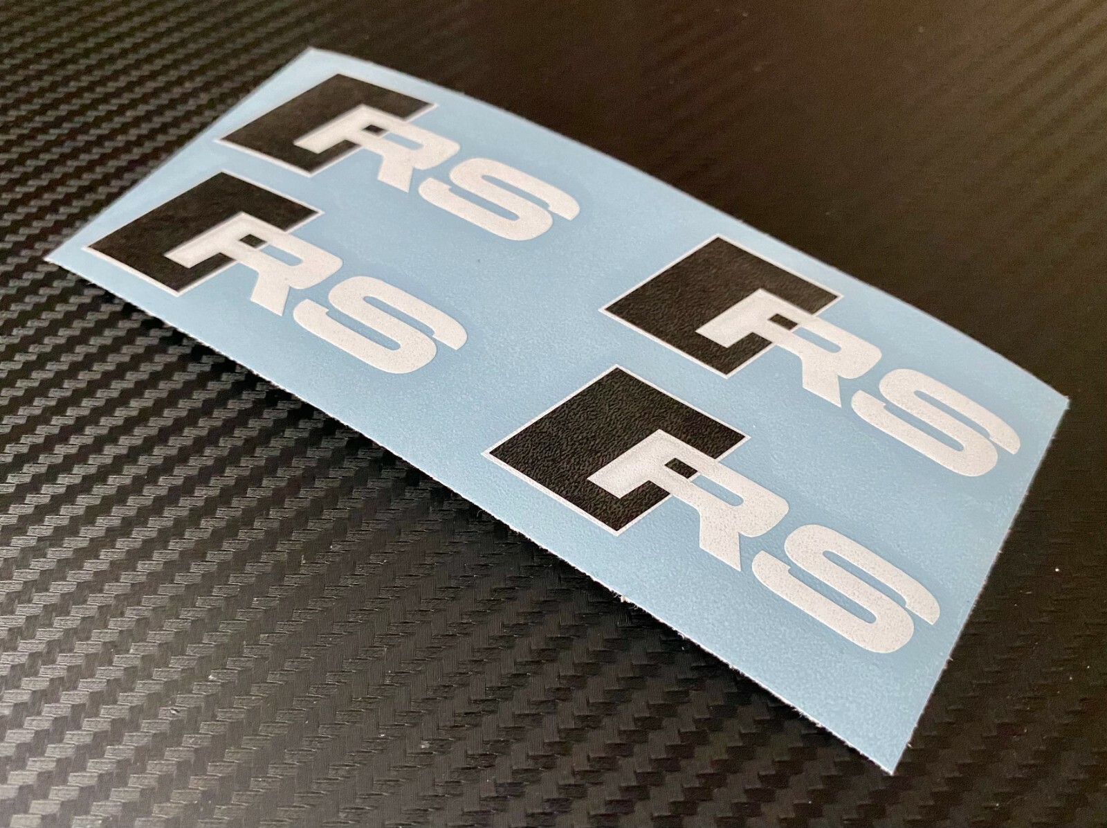 4 Audi RS Decal Sticker Vinyl Caliper Brake White Black Heat Resistant ...