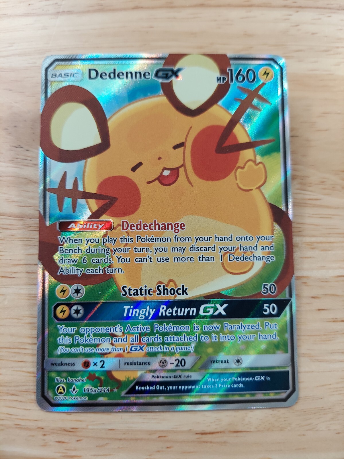 Dedenne GX 195a/214 NM Alternate Full Art Promo Pokemon Card | eBay