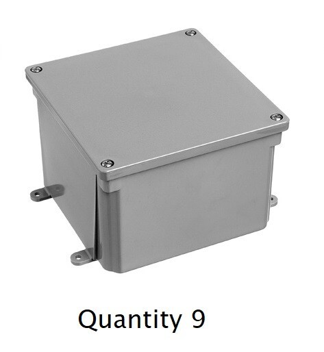 (9) ea Thomas & Betts E987RR 6" x 6" x 4" PVC Molded Electrical ...