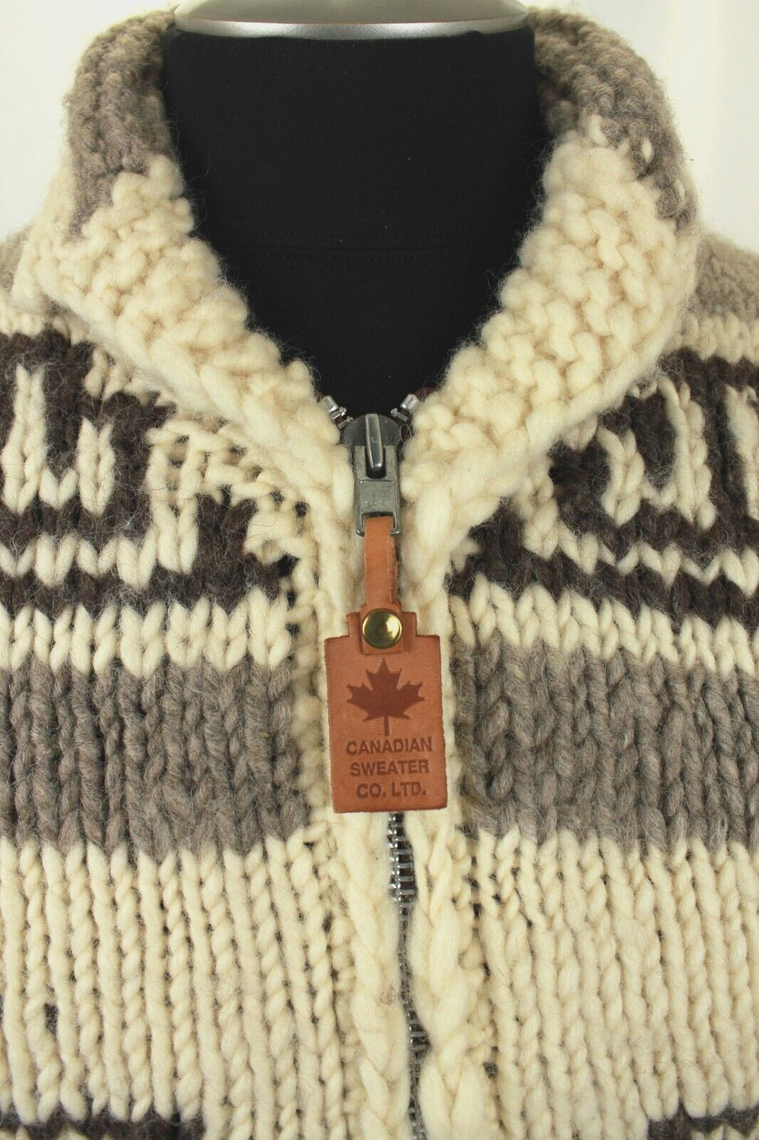 CANADIAN SWEATER COMPANY COWICHAN HAND KNITTED 100% W… - Gem