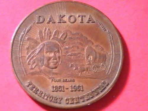 TOKEN DAKOTA TERRITORY CENTENNIAL 1861-1961 50c IN TRADE BISMARK ND DEC ...