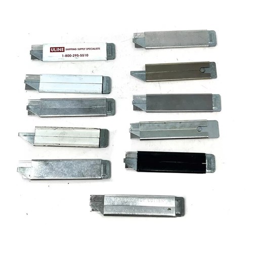 11 pcs Vintage Pacific Handy, Uline and Assorted Retractable Box Cutter ...