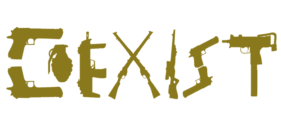 The Original Weapon Gun Coexist Vinyl Decal Bumper Sticker PRO 2A NRA ...