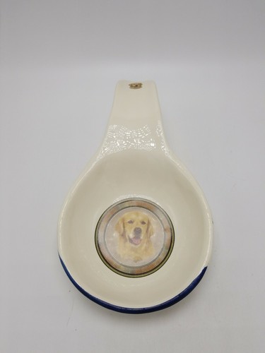 G. B. China Designs "Yellow Labrador" Large Spoon Rest | eBay