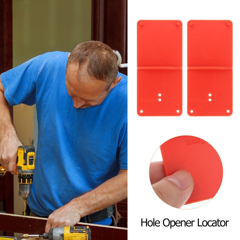 2 Pcs Hinge Hole Punch Locator Drilling Guide Woodworking Positioner ...