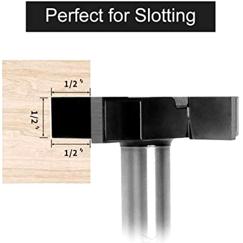 CNC Spoilboard Surfacing Router Bit 1/2" Shank, Slab Flattening Router ...