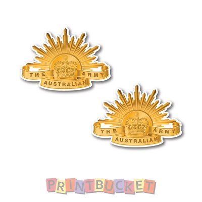 Australian Army rising sun sticker V2 120mm 2 pack quality water ...