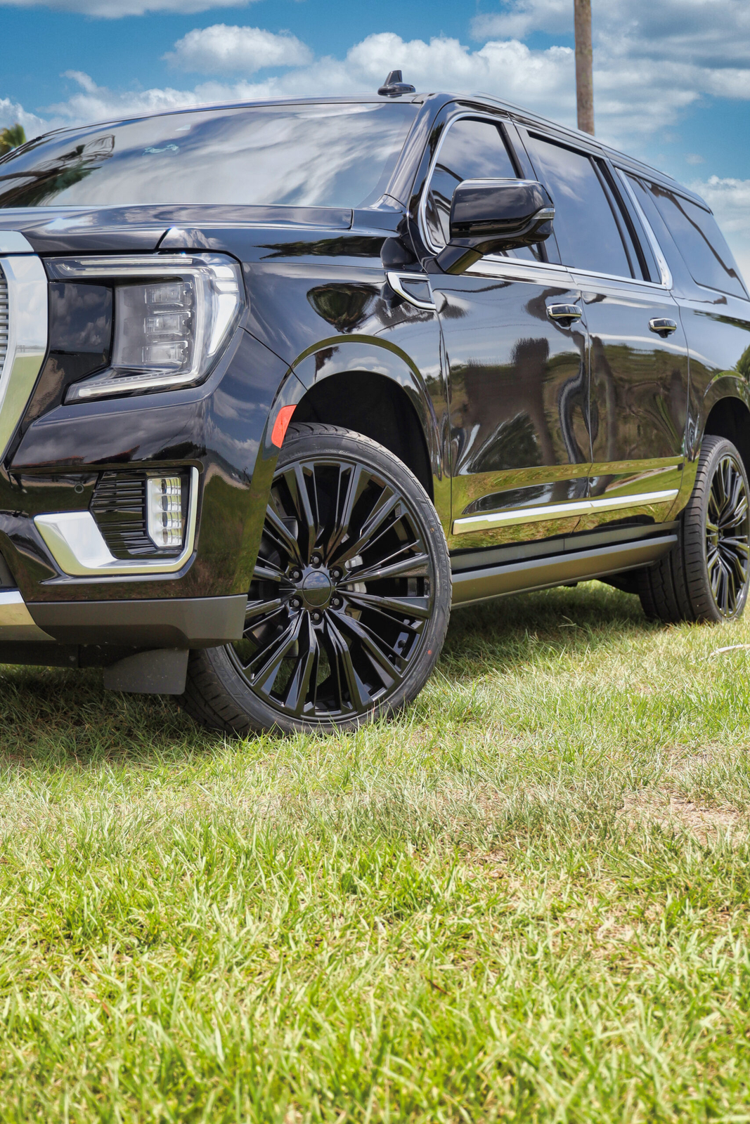 24 inch Black 84638161 Rims SET (4) Fits Sierra Yukon Cadillac Escalade ...