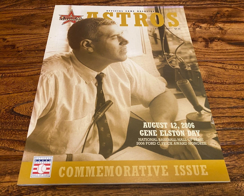 August 2006 Houston Astros Program Gene Elston Day Baseball Hall of ...