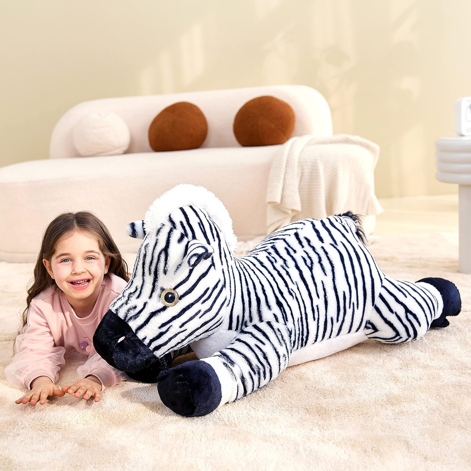 Large Zebra Stuffed Animal Plush Toy,30" Giant Zebra Cute Jumbo Soft ...