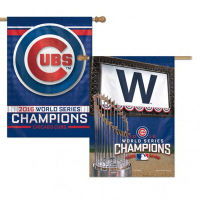 Chicago Cubs Banner 28x40 Vertical 2 Sided 2016 World Series Champs ...