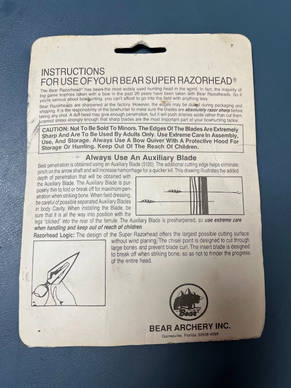 3 Vintage Bear Super Razorhead Stainless Steel 5231 Original Packaging NOS | eBay