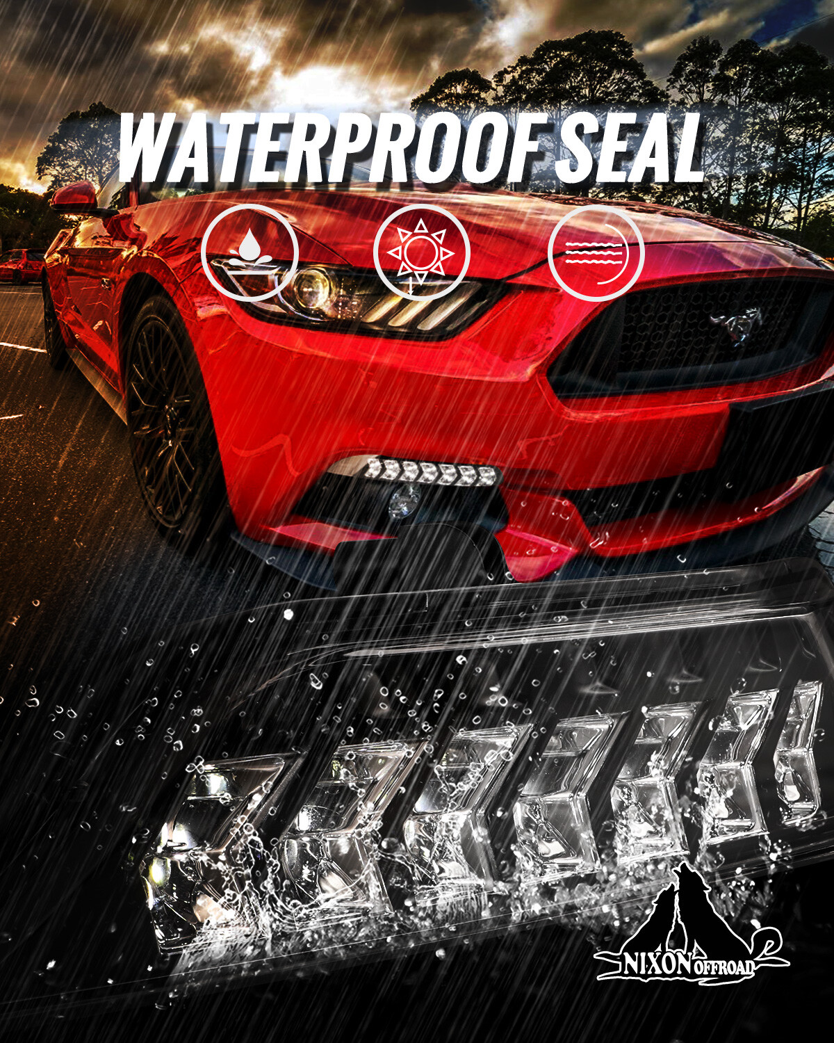 For 15-17 Ford Mustang LED Sequential Turn Signals DRL Dynamic Turning ...