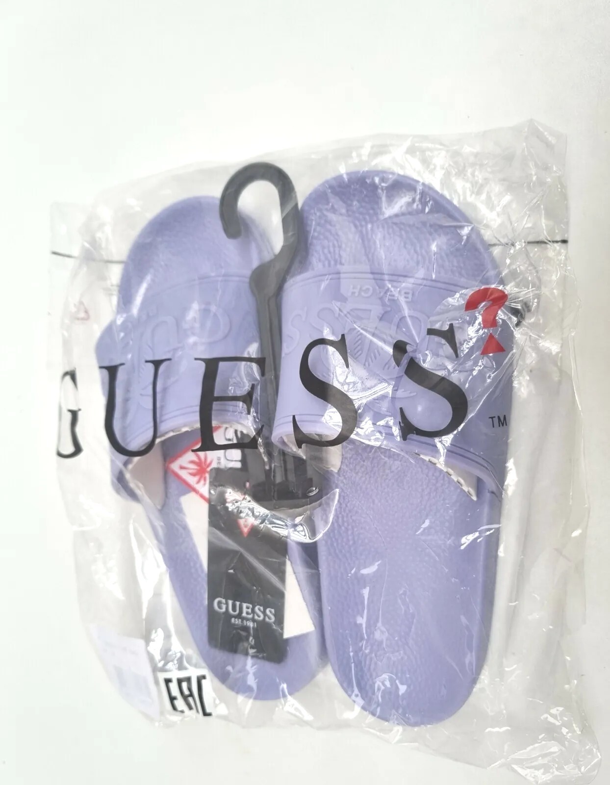 Guess Palm Logo Beach Summer Slider Slides Lavender. Size UK 4 EU 37 ...