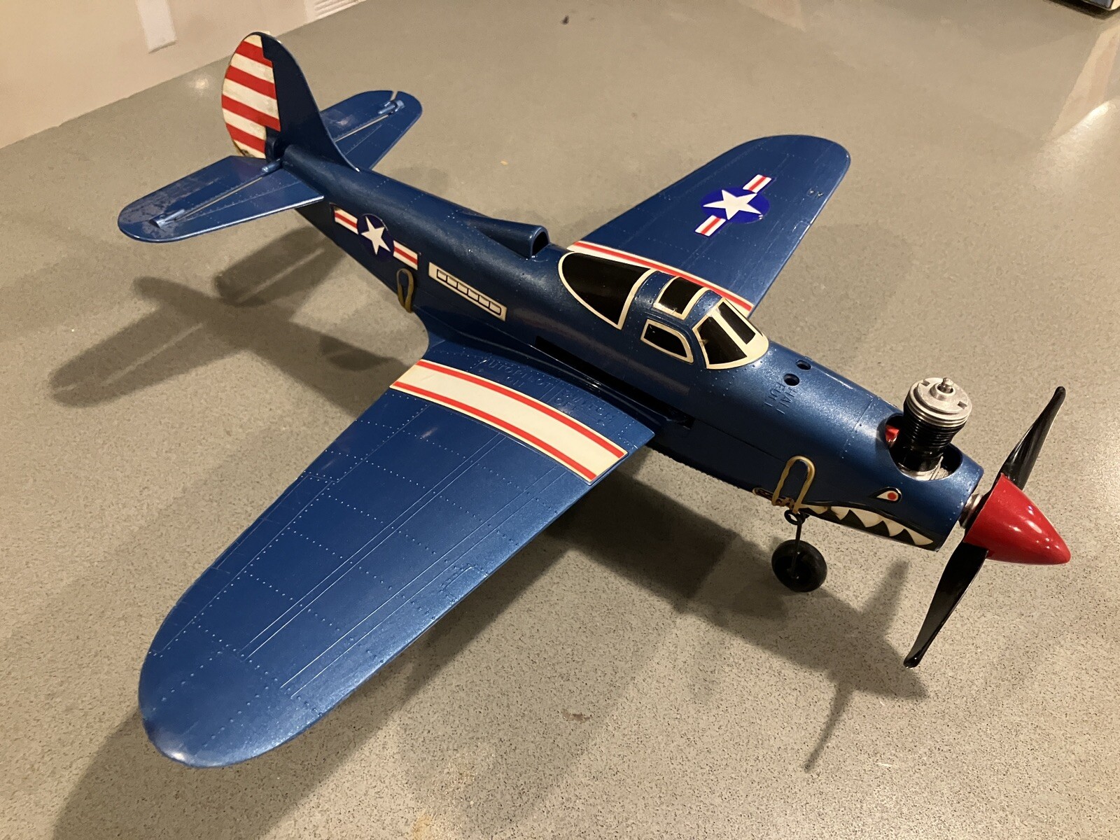 Blue Cox Bell P-39 Airacobra .049 Engine Control Line Model Airplane | eBay