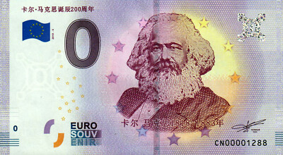 Null Euro Schein - 0 Euro Schein - China - Karl Marx 2018-4 | eBay.de