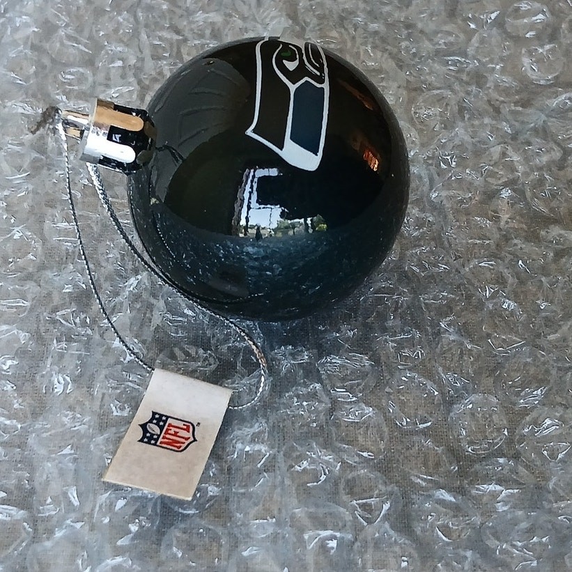 NFL Seattle Seahawks Ball Ornament 2" navy Forever Collectibles | eBay
