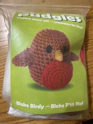 Leisure Arts Crochet Pudgies Animals and Others Crochet Kit, Bird, 3 ...