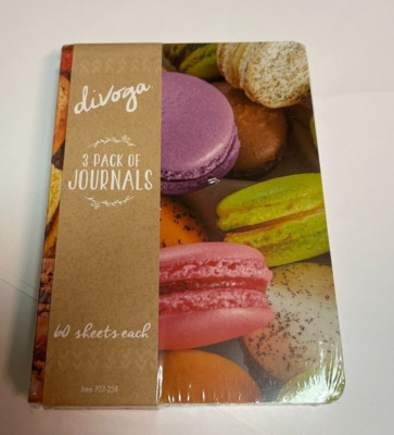 Journals, 3 pack of journals, 60 sheets each, 4 x 5,6 new in a plastic ...