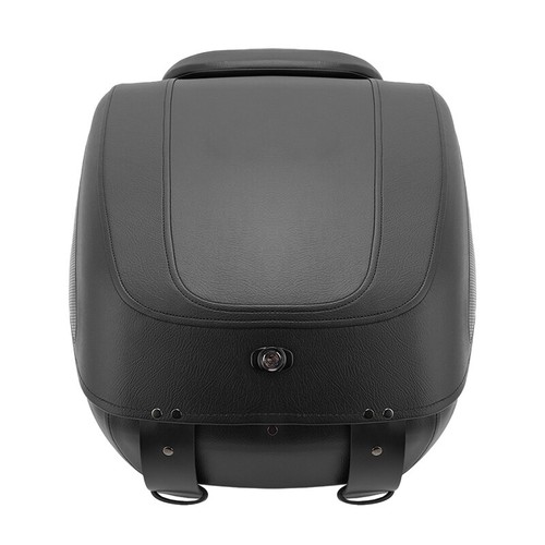 PU Leather Tour Tail Box Trunk Luggage Carrier Case Top Lock Storage ...