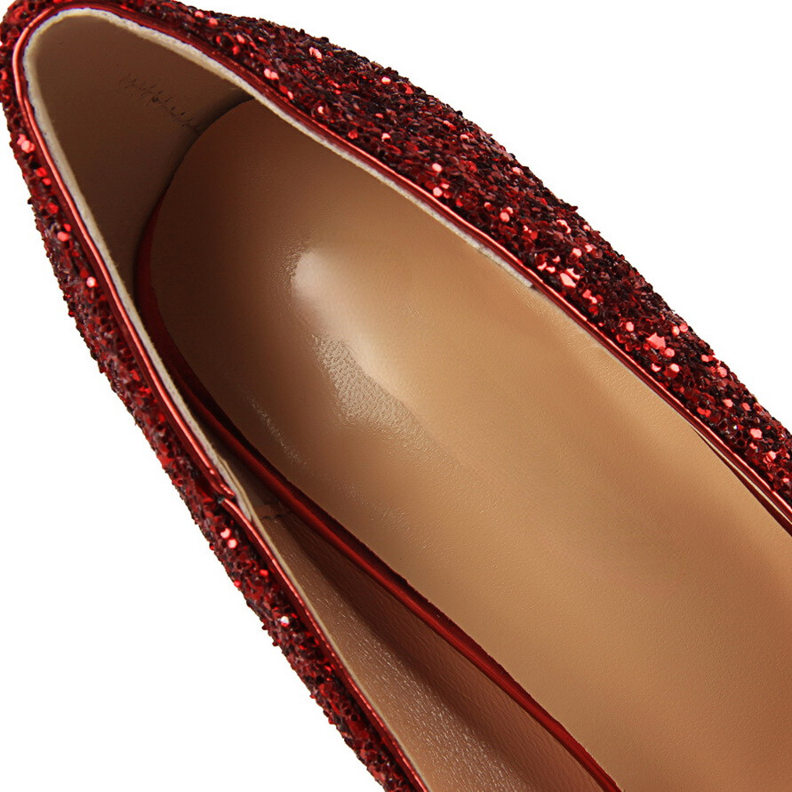 Women 10cm High Heels Glitter Pointed Toe Pumps Stilettos Wedding Party ...