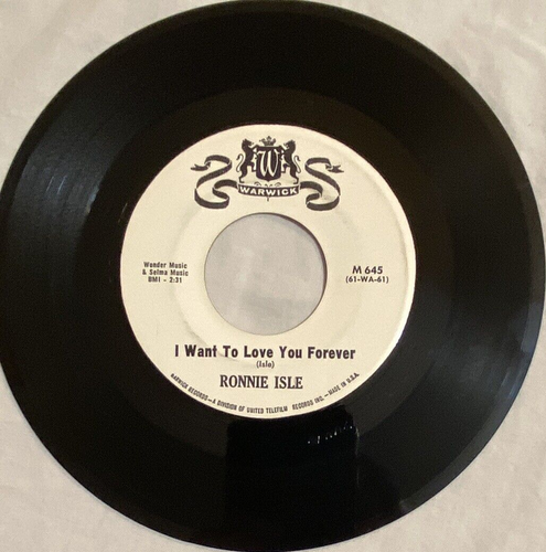 RONNIE ISLE Rare SOUL White Label Promo WLP 60s Teen Country Pop R&B ...