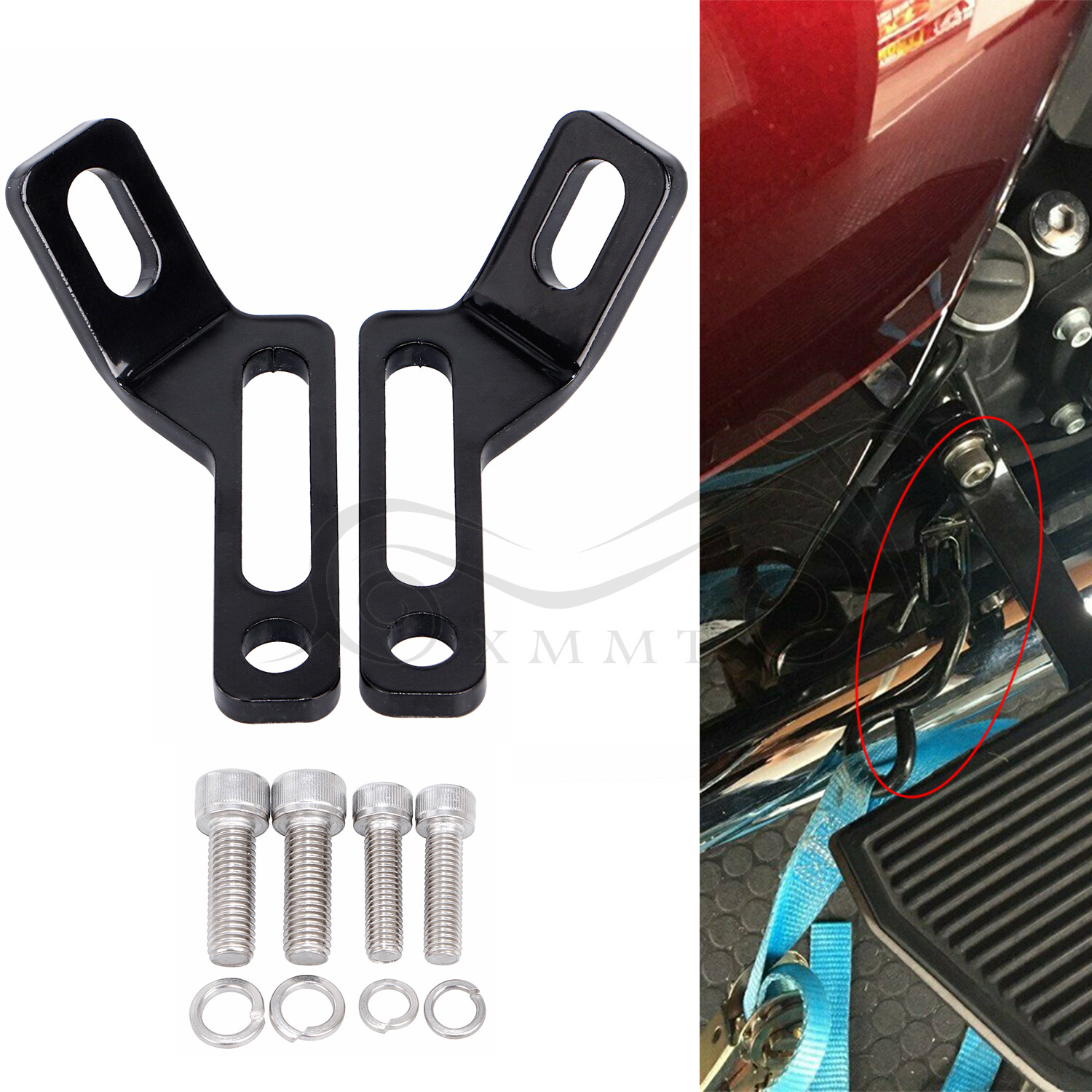 Rear Tie Down Brackets Strap Footrest Mounting For Harley Street Glide ...