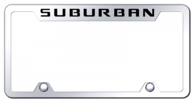 Suburban Mirrored Steel Truck Cut-Out License Plate Frame Official ...