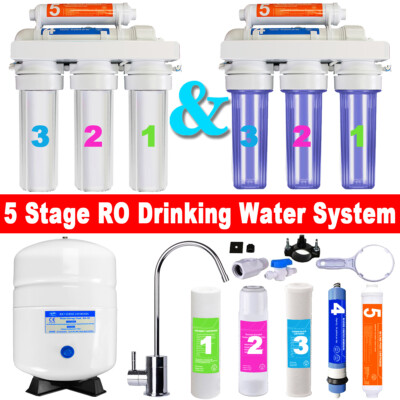 5 Stage Reverse Osmosis RO Drinking Water System + Steel Water Tank | eBay
