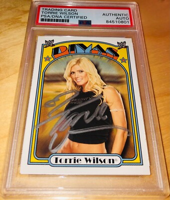 Torrie Wilson 2006 WWE Topps Heritage #60 PSA Signed Card Auto RARE A ...