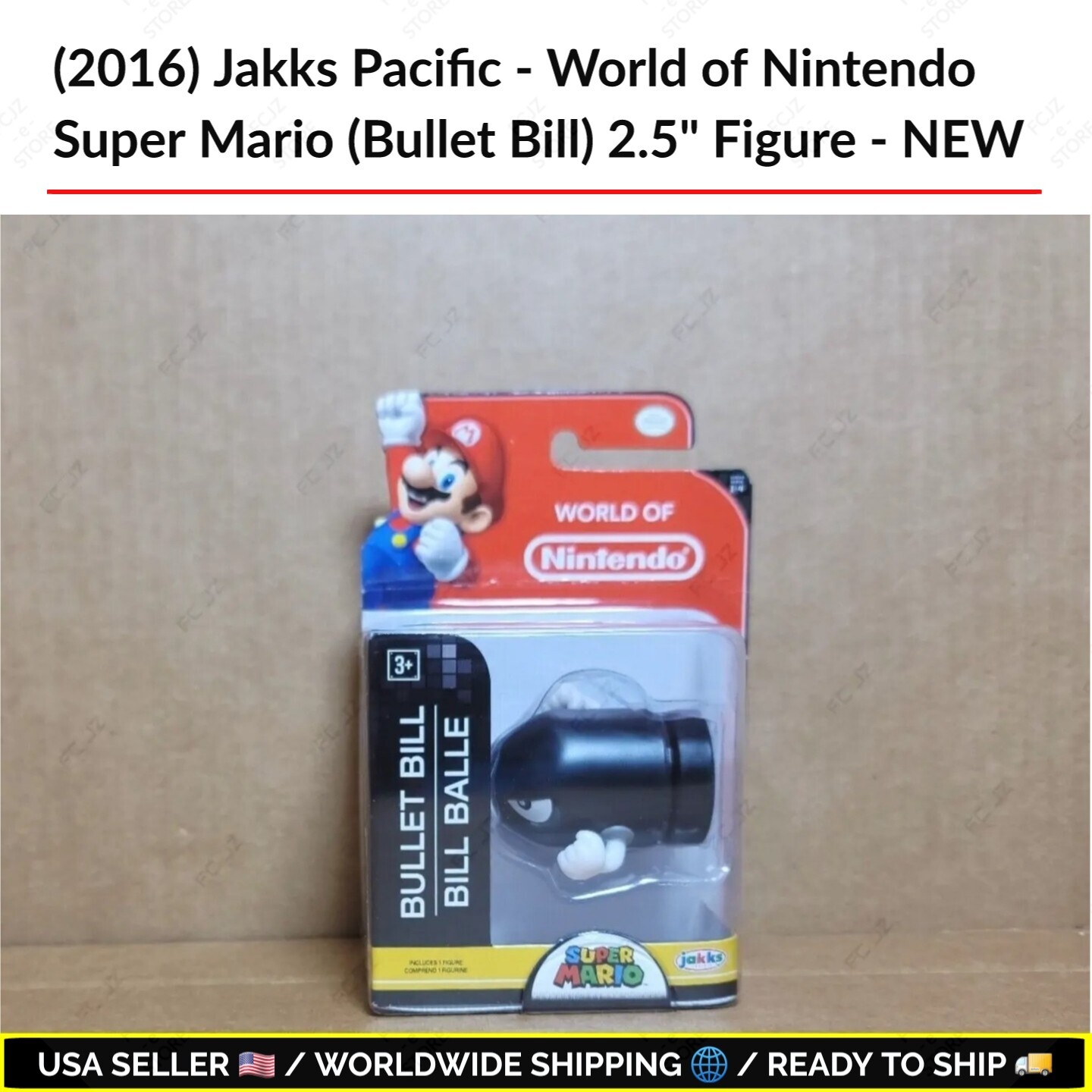 (2016) Jakks Pacific - World of Nintendo Super Mario (Bullet Bill) 2.5 ...