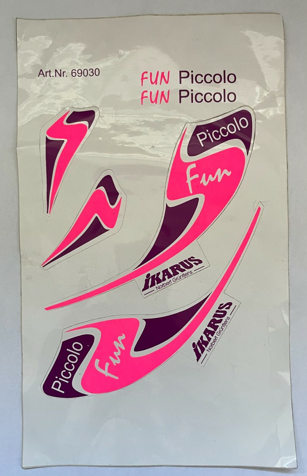IKARUS FUN PICCOLO STICKERS ART.NR.69030 FOR R/C HELICOPTER | eBay UK