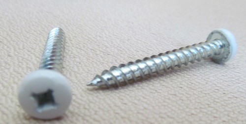 100 Pan White Head Screw # 10 X 1 1/2" Quad Drive Twinfast Thread ...