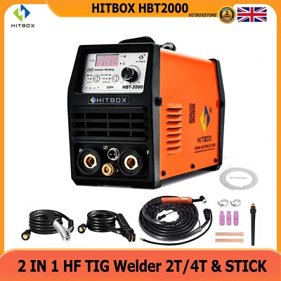 HITBOX TIG Welder 220V 200Amp Inverter MMA/STICK HF TIG Welding Machine ...