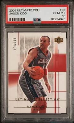 2003 Ultimate Collection # 66 Jason Kidd PSA 10 GEM MINT New Jersey ...