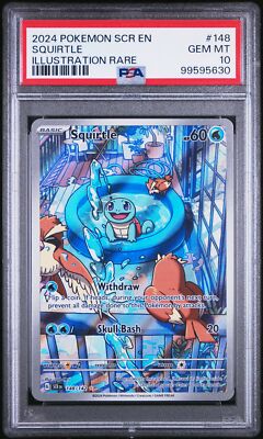 2024 POKEMON SCR EN-STELLAR CROWN ILLUSTRATION RARE #148 SQUIRTLE PSA ...