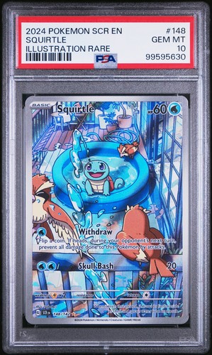 2024 POKEMON SCR EN-STELLAR CROWN ILLUSTRATION RARE #148 SQUIRTLE PSA ...