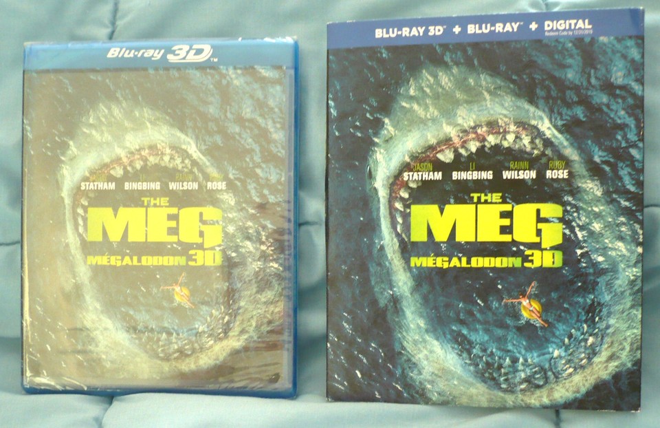 THE MEG [3D Blu-ray + Blu-ray + DVD] - JASON STATHAM - NEW & SEALED w ...