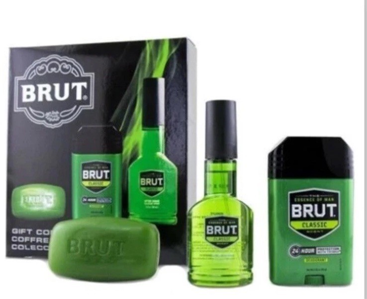 BRUT 3 Piece Pc Gift Collection 3 oz Aftershave Cologne Spray Classic ...