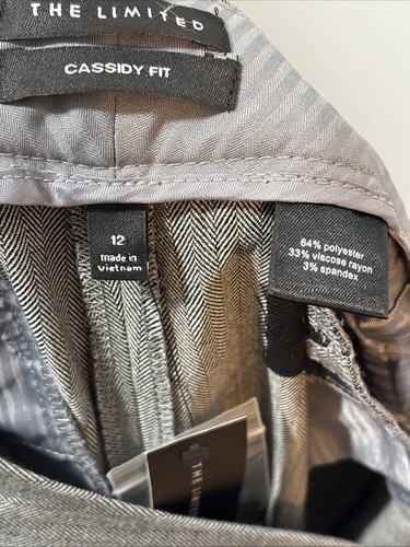 The Limited Cassidy Fit Dress Pants Gray Size 12 NWT Stripe Business ...