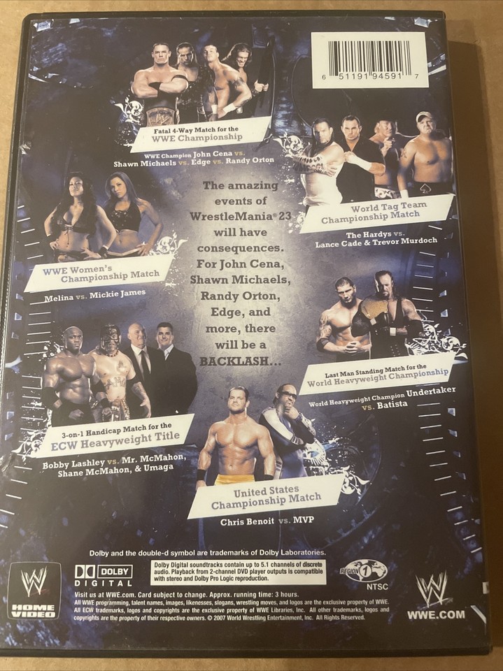 2007 WWE Backlash DVD | eBay